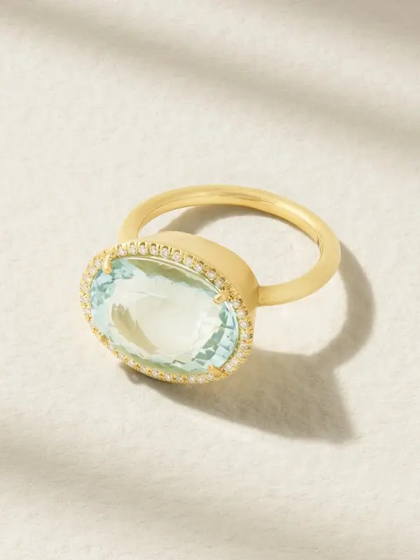 Irene Neuwirth 18-karat Aquamarine And Diamond Ring - Gold