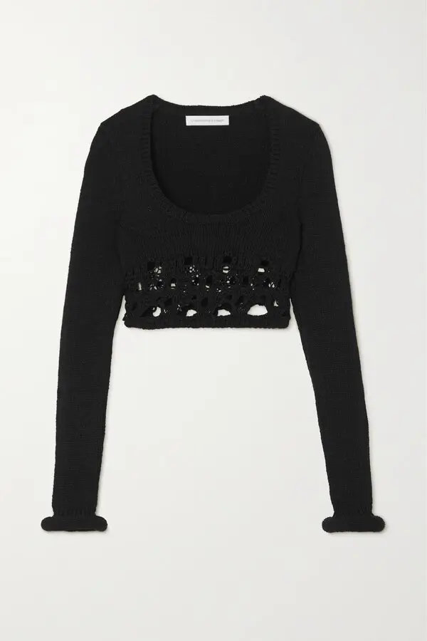 Christopher Esber Crochet-knit Cropped Top