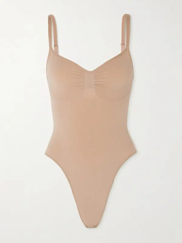 SKIMS Seamless Sculpt Thong Bodysuit - Brown