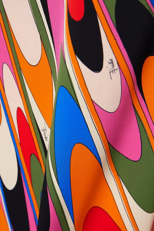 Emilio Pucci Printed Crepe Maxi Skirt