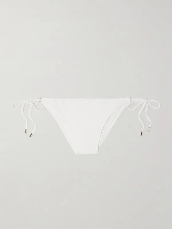 Melissa Odabash Canary Ribbed Bikini Briefs - Ivory