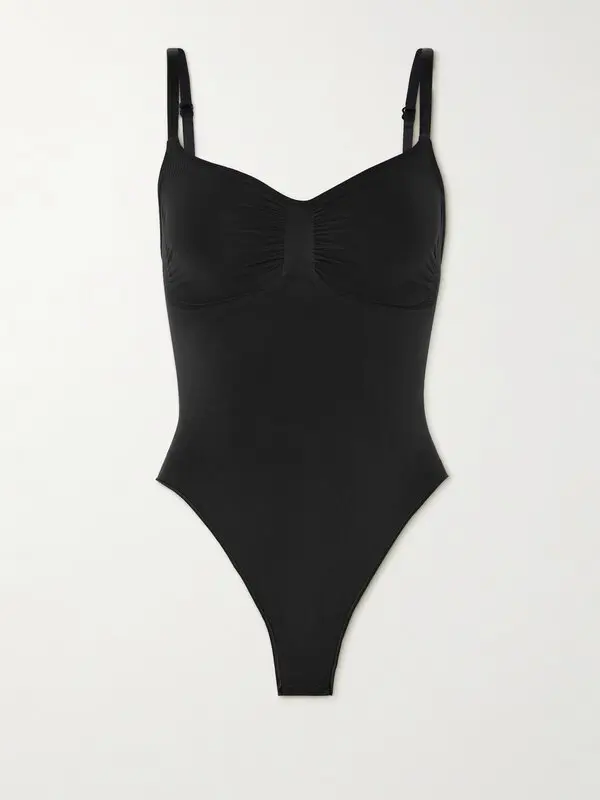 SKIMS Seamless Sculpt Thong Bodysuit - Black