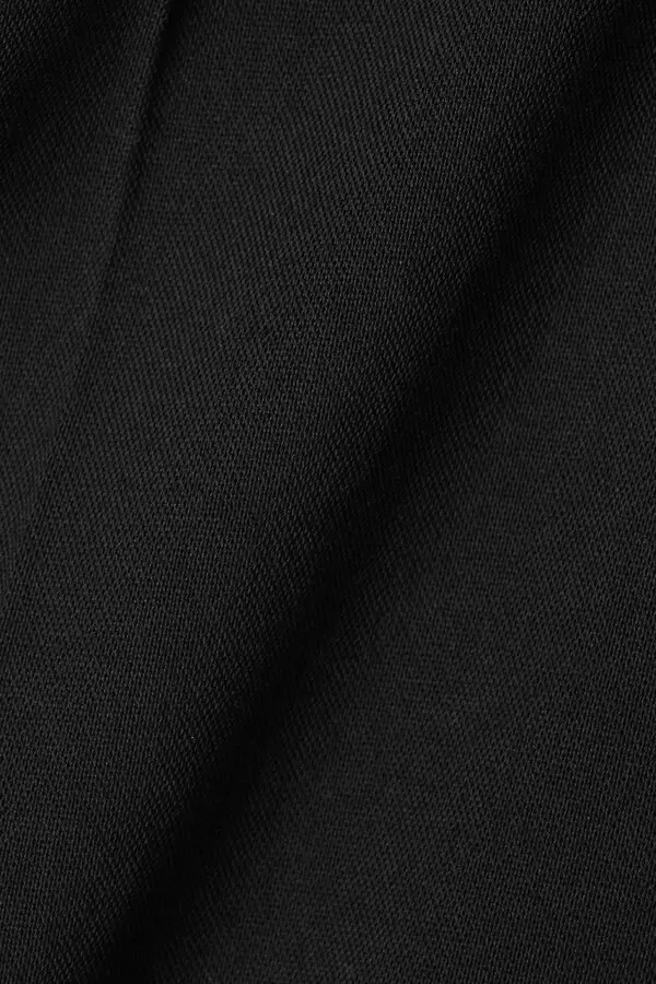 THE ROW Elia Wool And Silk-blend Piqué Straight-leg Pants