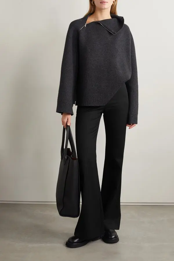 NILI LOTAN Arielle Wool-twill Flared Pants