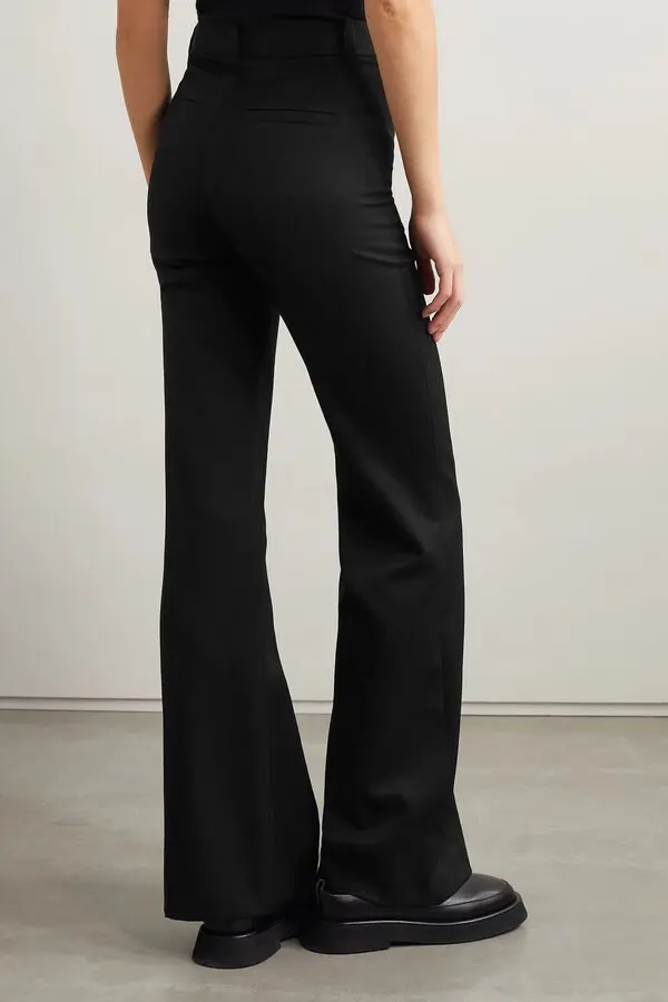 NILI LOTAN Arielle Wool-twill Flared Pants