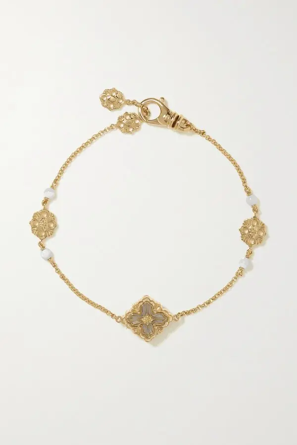 Buccellati Opera Tulle 18-karat Mother-of-pearl Bracelet - Gold