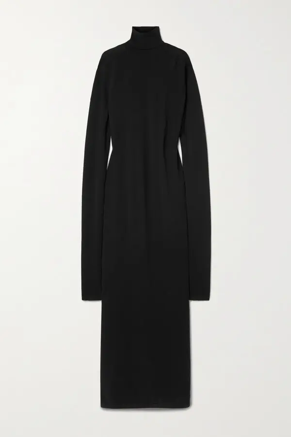 THE ROW Alicia Wool Turtleneck Gown