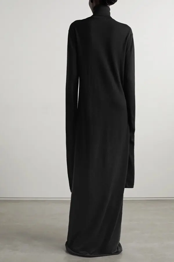 THE ROW Alicia Wool Turtleneck Gown