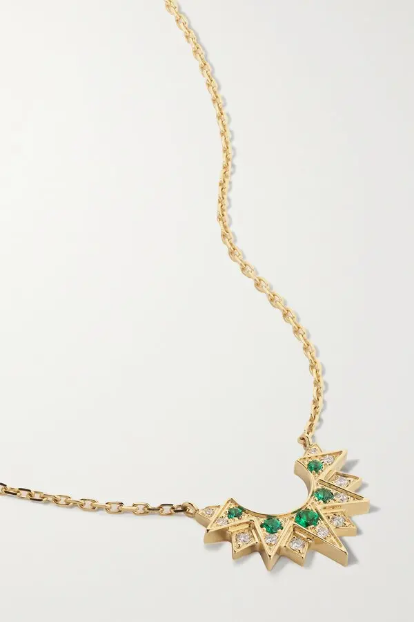 PIAGET Sunlight Rose Necklace With Emerald And Diamond - Gold
