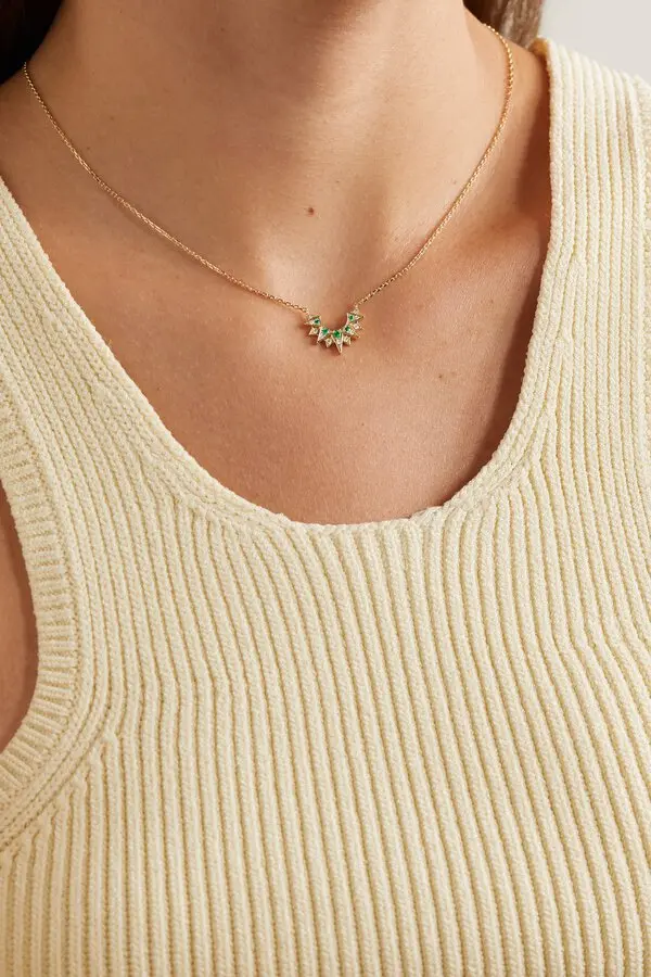 PIAGET Sunlight Rose Necklace With Emerald And Diamond