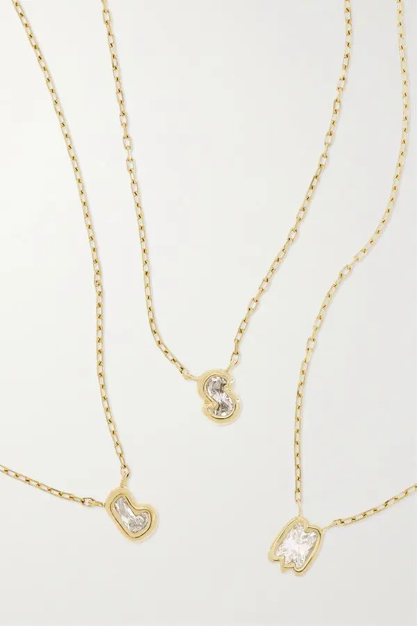 GEMELLA JEWELS Bubble Bezels 18-karat Diamond Necklace - Gold