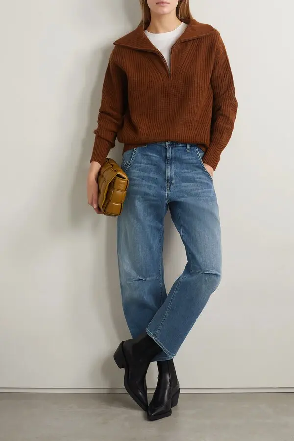 NILI LOTAN Emerson High-rise Tapered Jeans - Blue