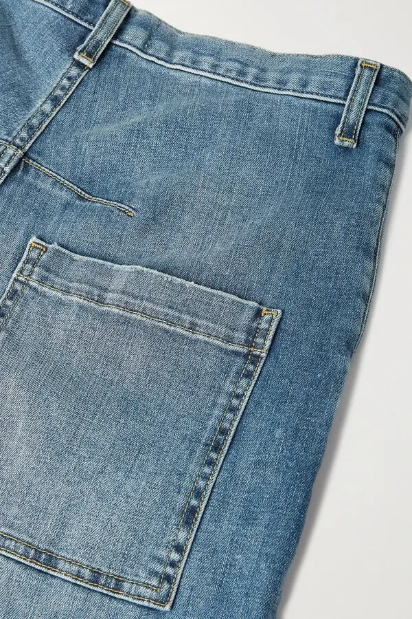 NILI LOTAN Emerson High-rise Tapered Jeans - Blue