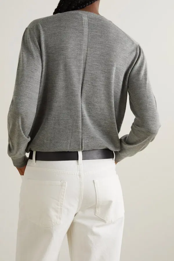 THE ROW Essentials Battersea Cashmere Cardigan - Gray