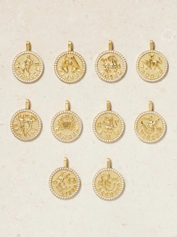 ANITA KO Zodiac 18-karat Diamond Necklace - Gold