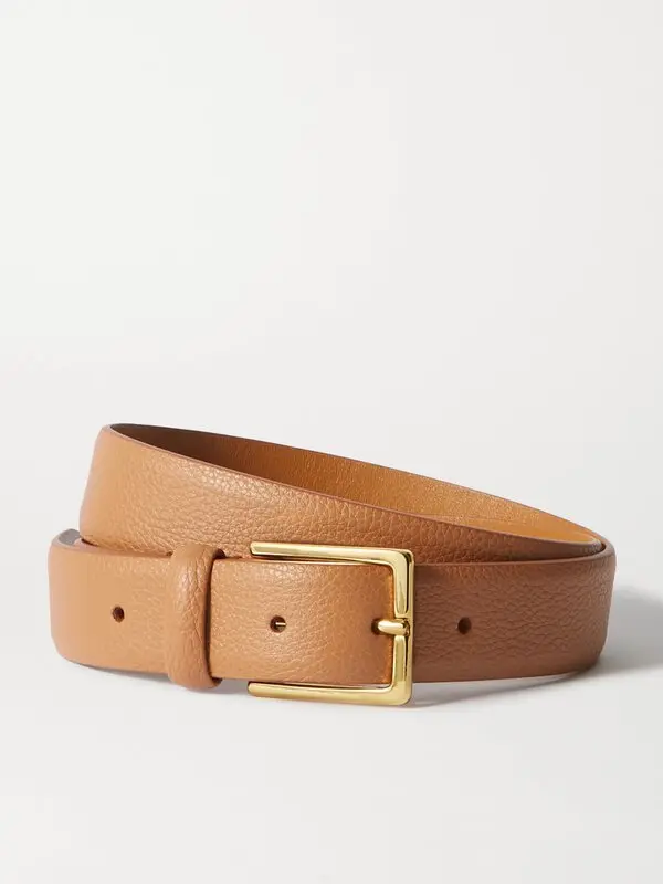 Anderson's Textured-leather Belt - Brown
