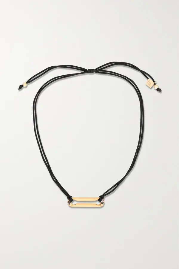 Lauren Rubinski 14-karat And Cord Necklace - Gold