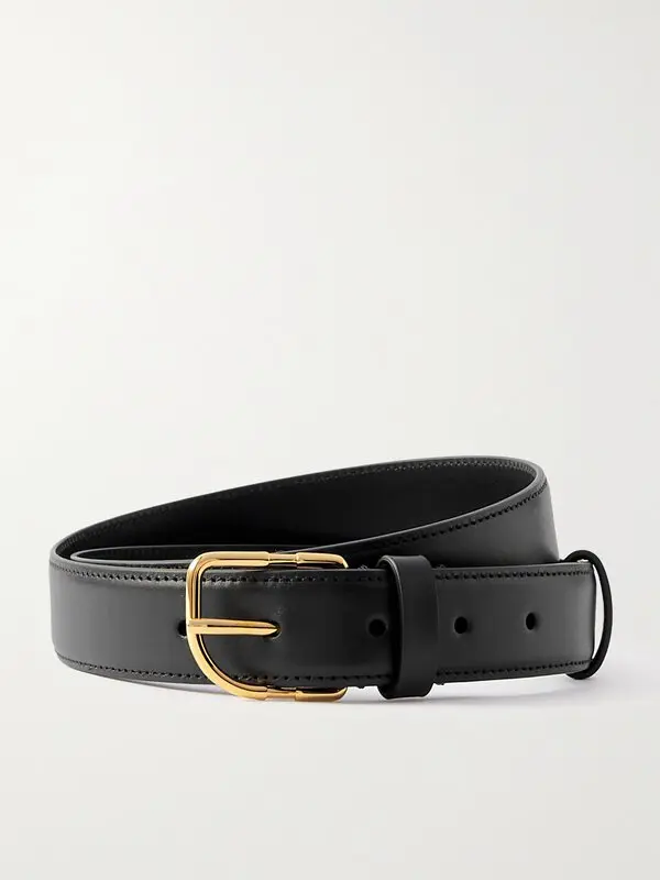 THE ROW Caspian Leather Belt - Black