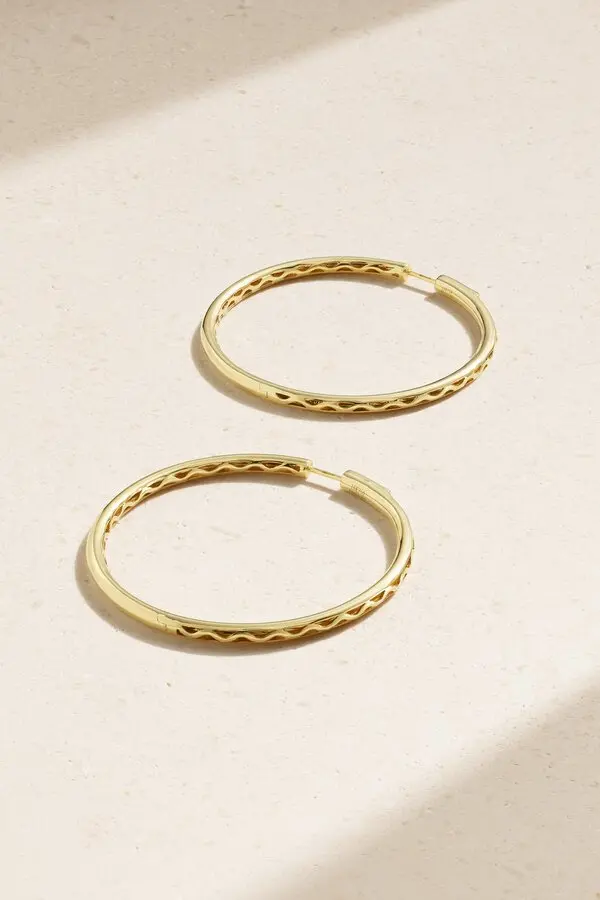 ANITA KO Large 18-karat Hoop Earrings - Gold
