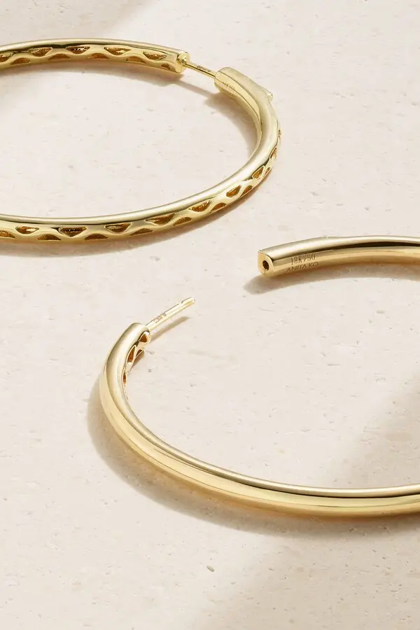 ANITA KO Large 18-karat Hoop Earrings