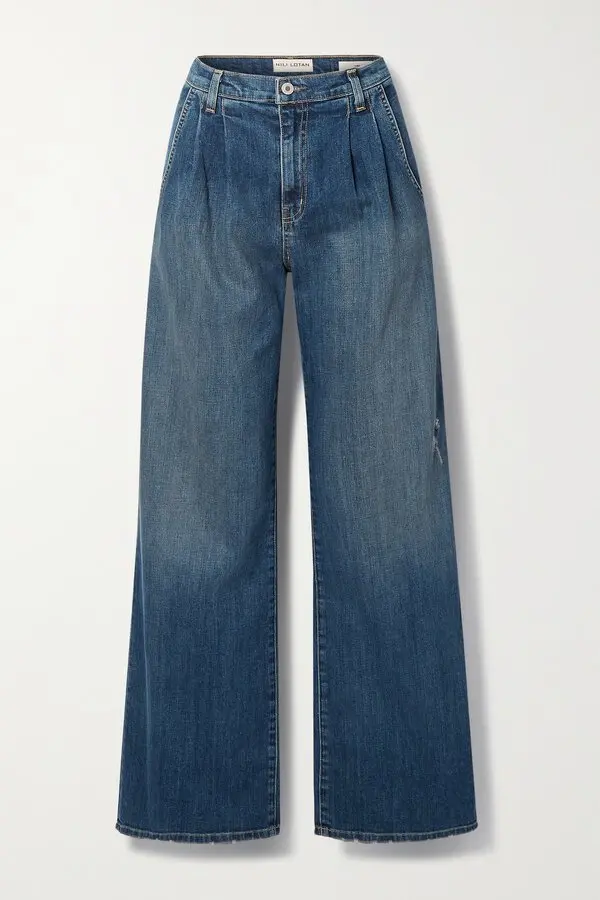 NILI LOTAN Flora Wide-leg Jeans - Blue