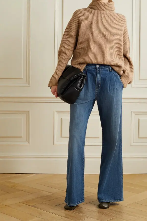 NILI LOTAN Flora Wide-leg Jeans - Blue