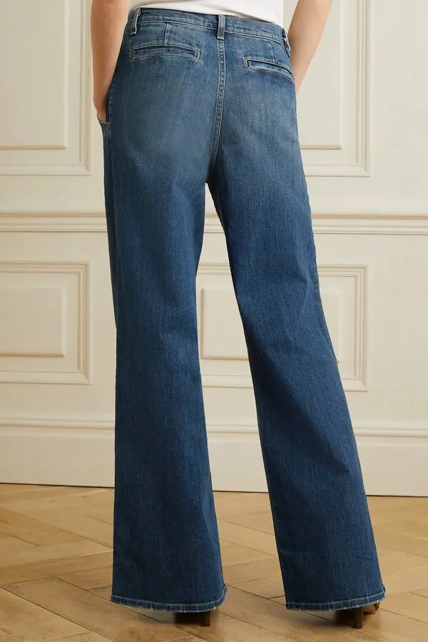 NILI LOTAN Flora Wide-leg Jeans - Blue