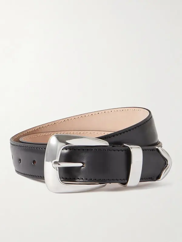 Khaite Benny Leather Belt - Black