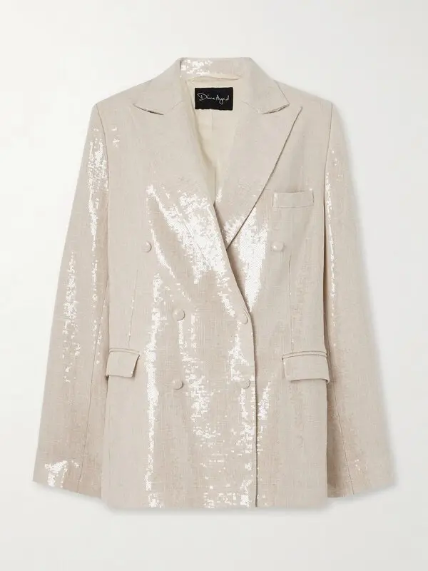 DIMA AYAD Sequined Gauze Blazer