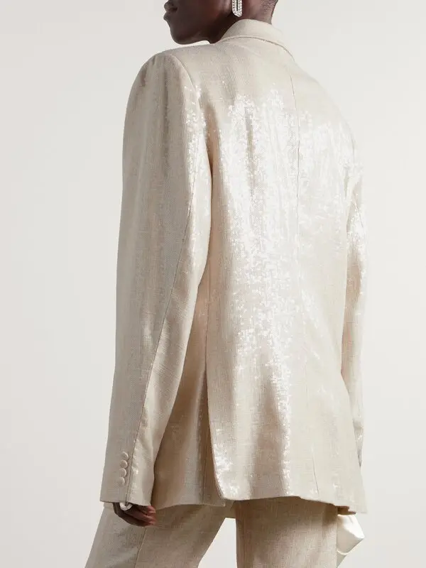 DIMA AYAD Sequined Gauze Blazer