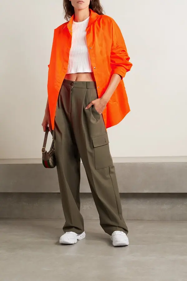 THE FRANKIE SHOP Perla Oversized Shirt - Orange