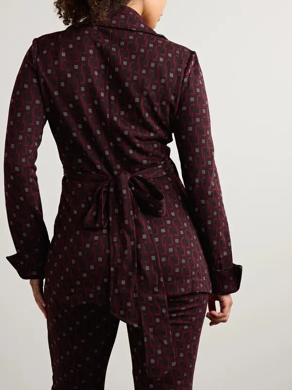 Diane Von Furstenberg Sheree Jacquard-woven Wrap Top