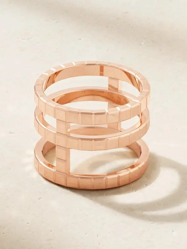 Chopard Ice Cube 18-karat Rose Diamond Ring