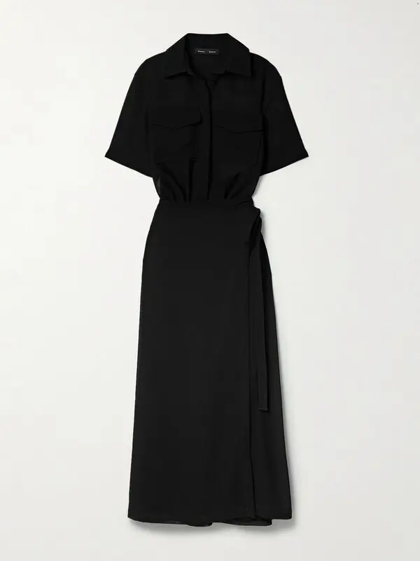 Proenza Schouler Emory Convertible Wrap Maxi Dress - Black