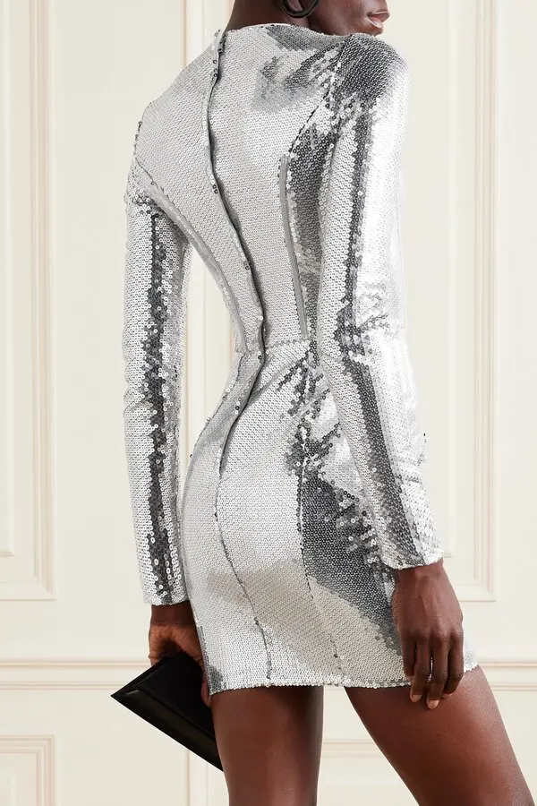 Dolce & Gabbana Sequined Tulle Mini Dress