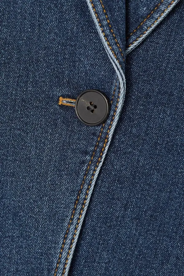 Alexander McQueen Deconstructed Denim Blazer