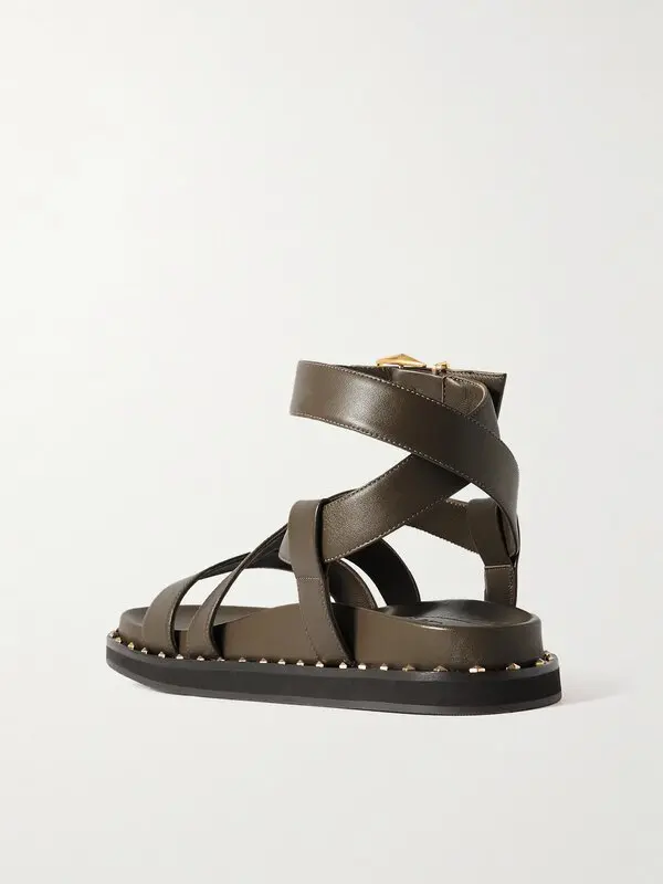JIMMY CHOO Blaise Stud-embellished Leather Sandals