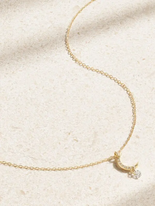 PERSEE Séléné 18-karat Diamond Necklace - Gold