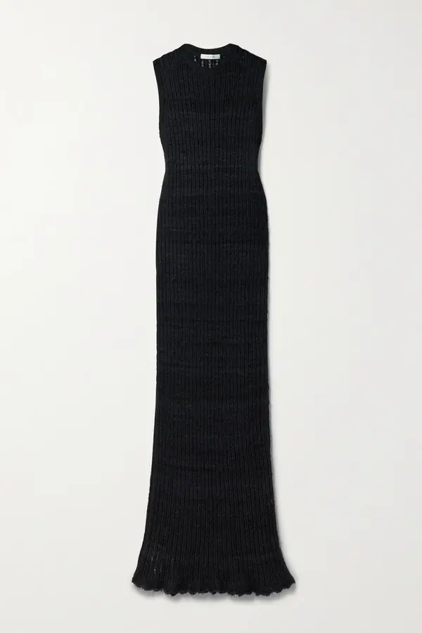 THE ROW Cutro Open-knit Maxi Dress