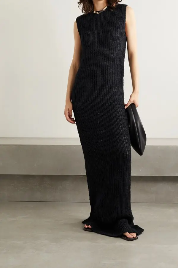 THE ROW Cutro Open-knit Maxi Dress