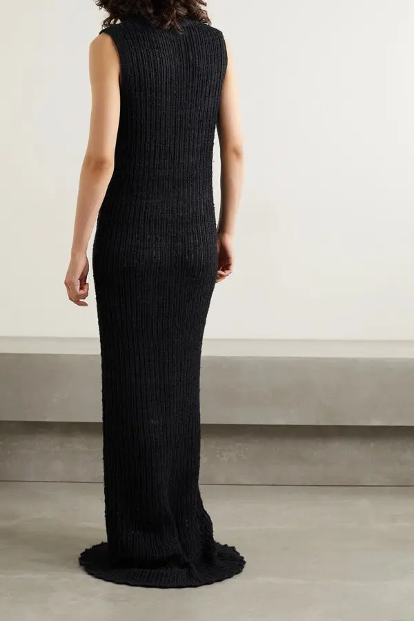 THE ROW Cutro Open-knit Maxi Dress