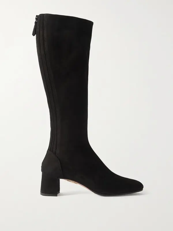 AQUAZZURA Saint Honore Suede Knee Boots