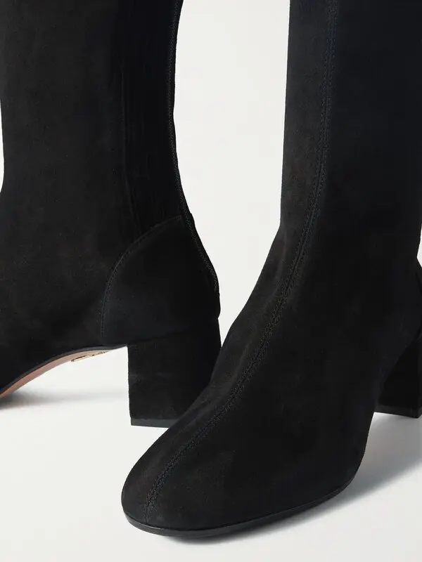 AQUAZZURA Saint Honore Suede Knee Boots