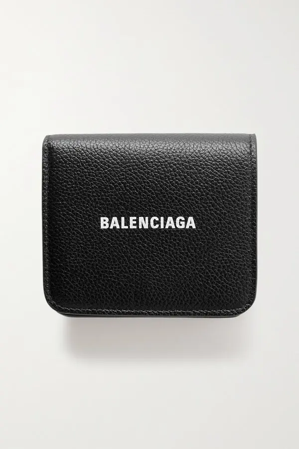 Balenciaga Printed Textured-leather Cardholder - Black