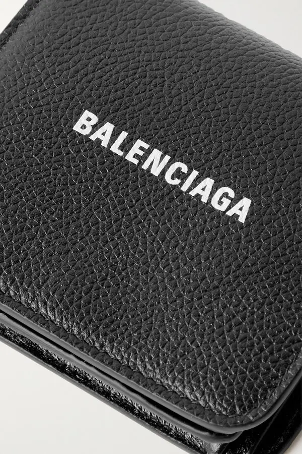Balenciaga Printed Textured-leather Cardholder
