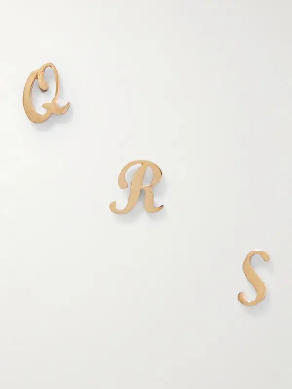 STONE AND STRAND 10-karat Letter Single Earring - Gold