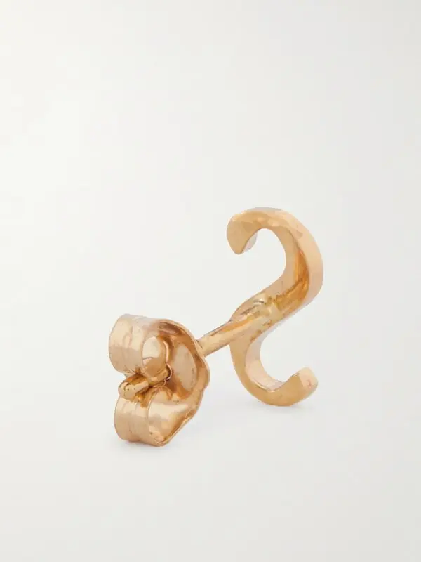 STONE AND STRAND 10-karat Letter Single Earring