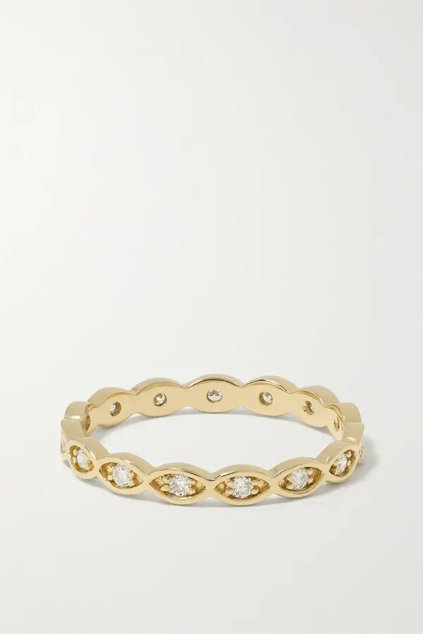 SYDNEY EVAN Evil Eye 14-karat Diamond Ring
