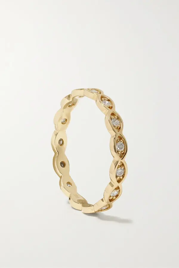 SYDNEY EVAN Evil Eye 14-karat Diamond Ring