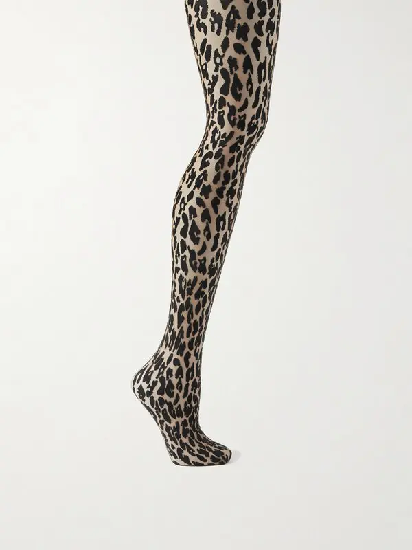 Wolford Josey 20 Denier Leopard-print Tights - Animal Print
